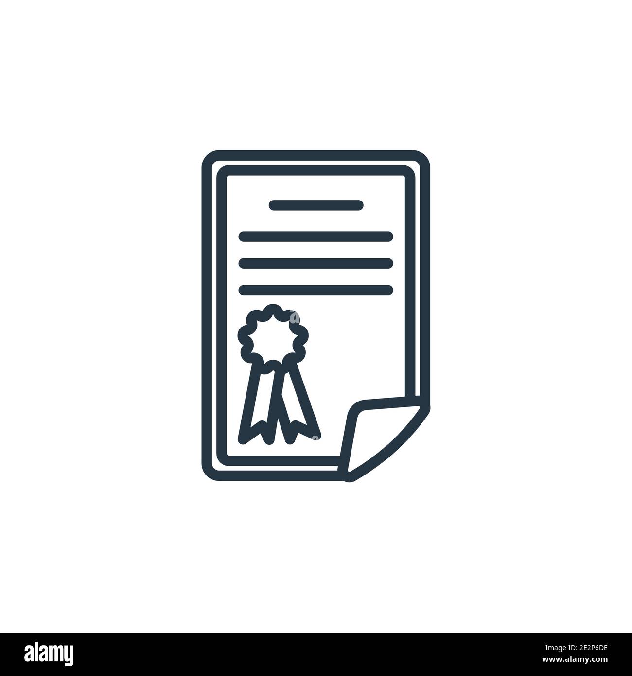 Thesis outline vector icon. Thin line black thesis icon, flat vector ...