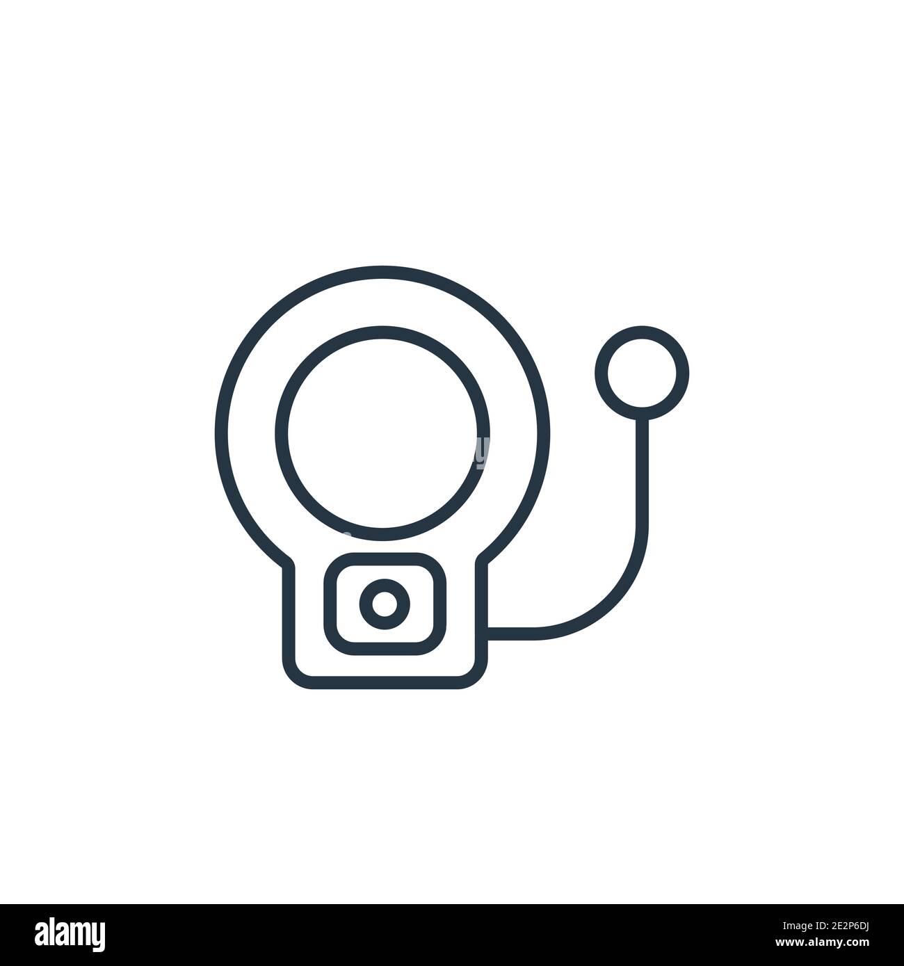School bell outline vector icon. Thin line black school bell icon, flat ...