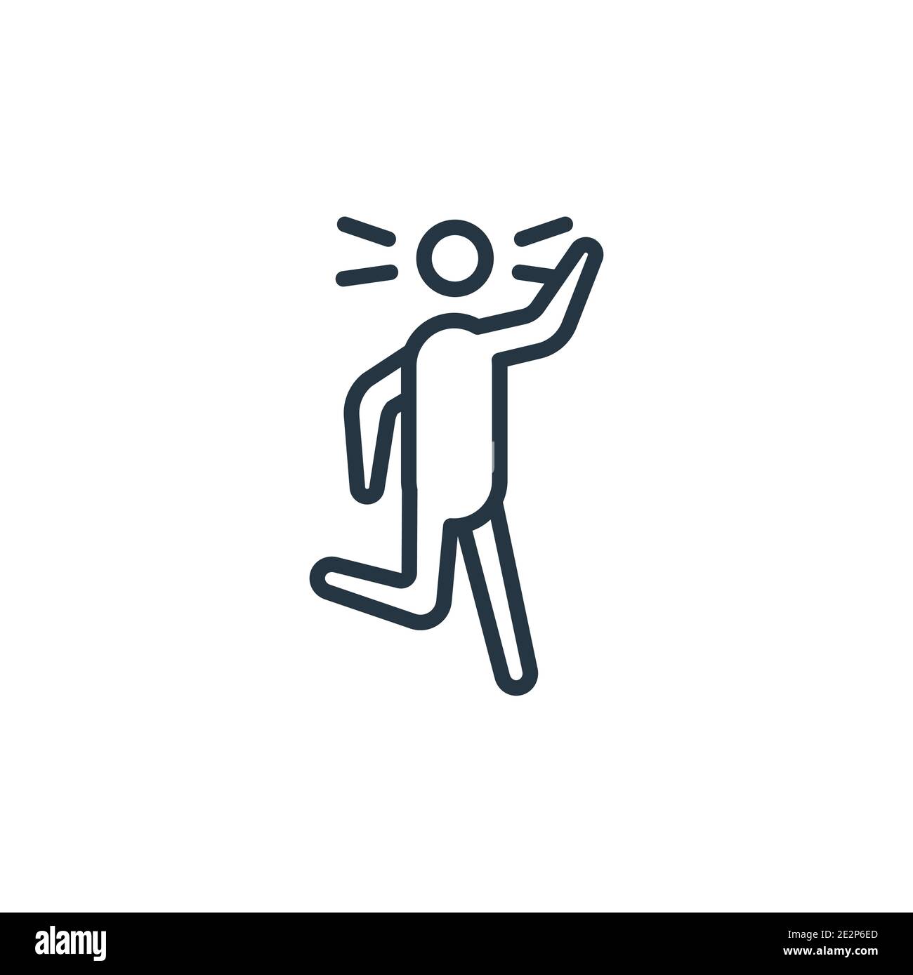 Amused human outline vector icon. Thin line black amused human icon ...