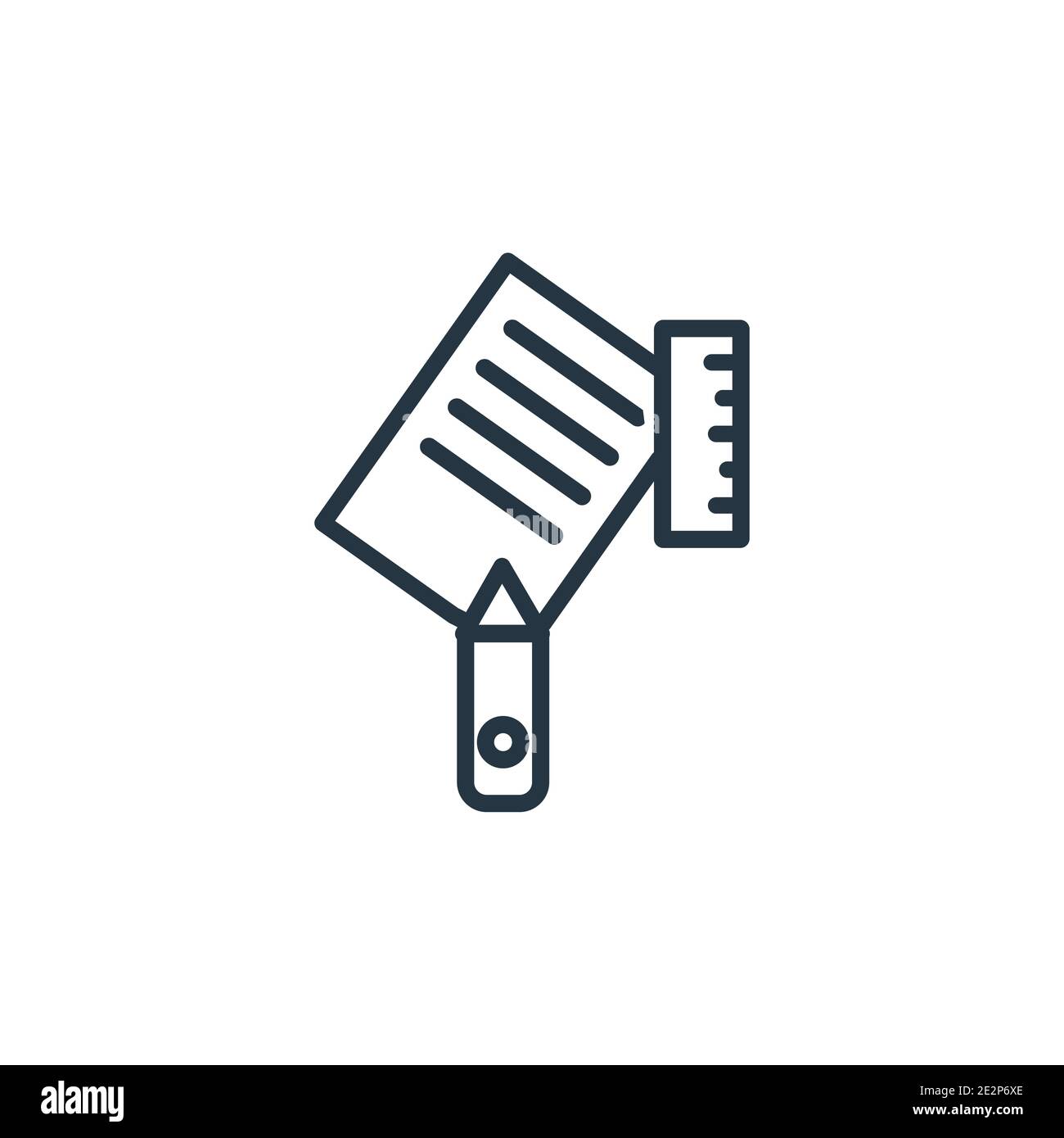 Measures plan outline vector icon. Thin line black measures plan icon ...