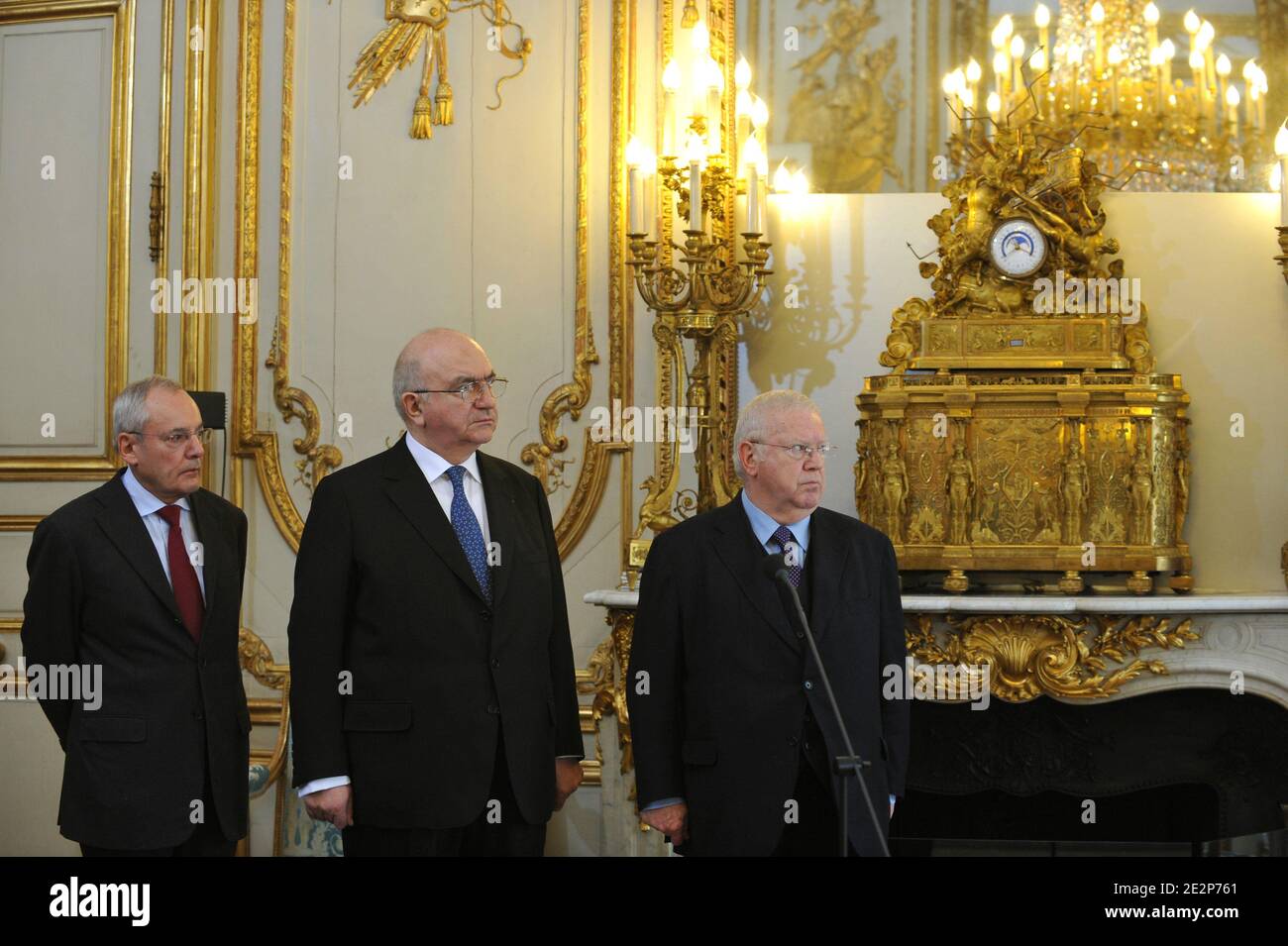 French newly-named members of the Constitutional Council Jacques Barrot ...