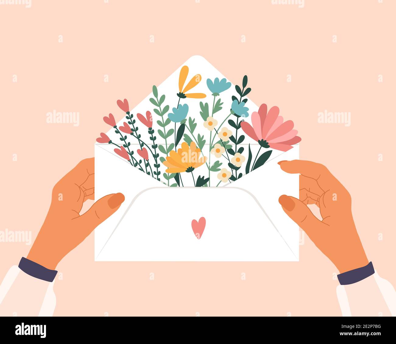 Coloured letter envelope Stock Vector Images - Alamy