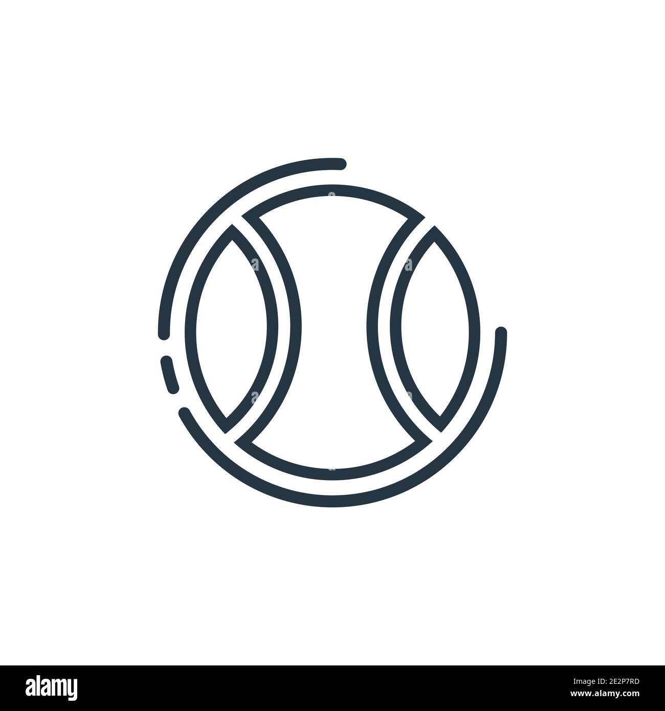 Sports ball outline vector icon. Thin line black sports ball icon, flat ...
