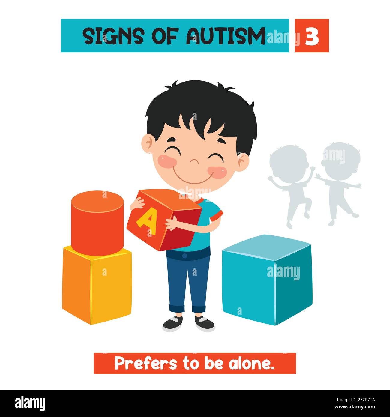 Concept Drawing of Autism Awareness Stock Vector Image & Art - Alamy