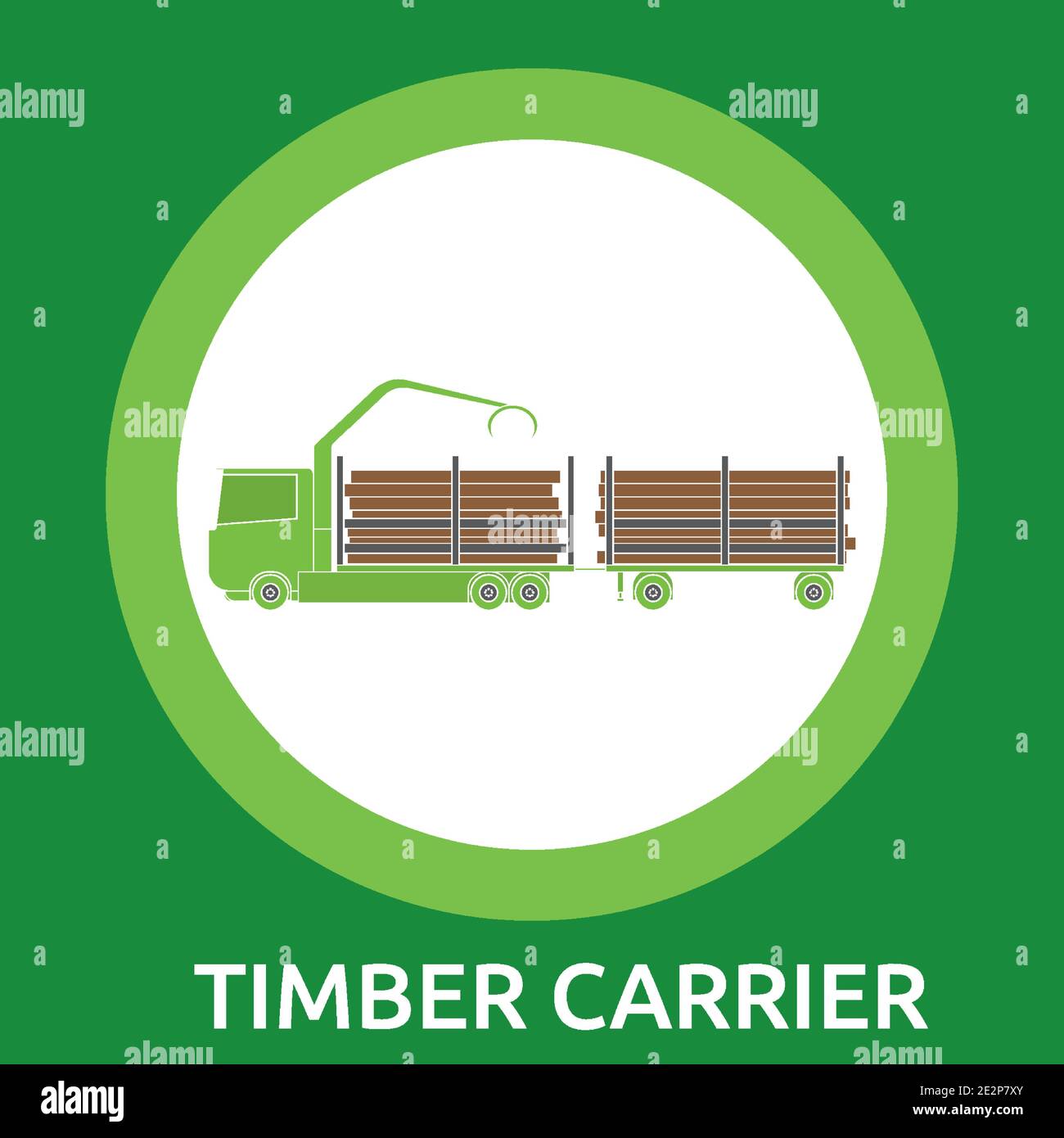 Timber Carrier. Hand-drawn vector illustration on white background ...