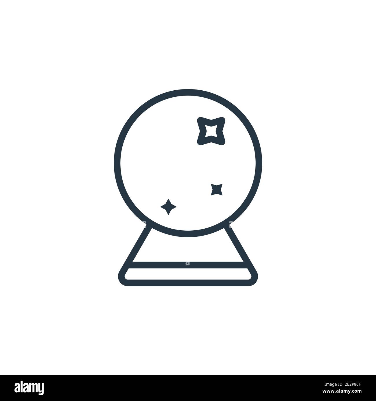 Magic board games outline vector icon. Thin line black magic board games icon, flat vector ...