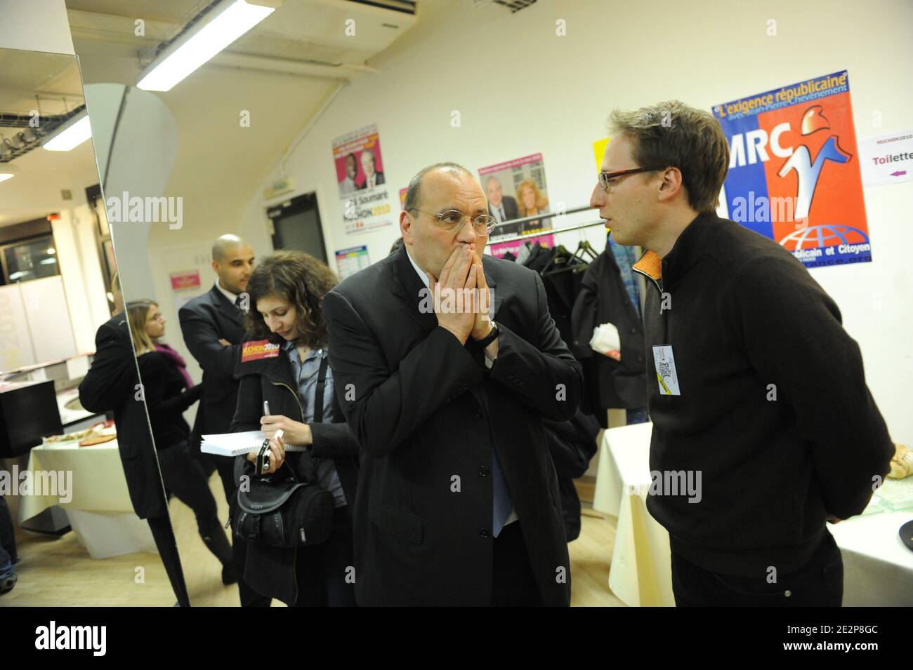 Julien Dray is pictured at the Socialist candidate Jean-Paul Huchon ...