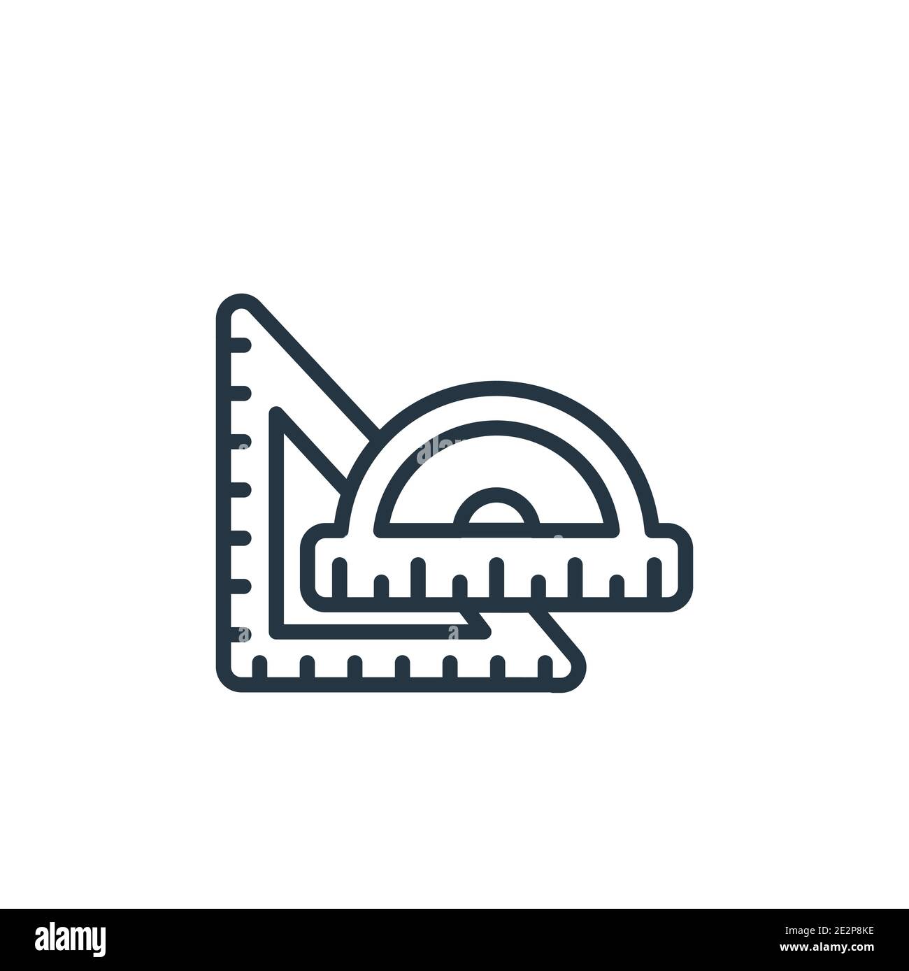 Rulers outline vector icon. Thin line black rulers icon, flat vector simple element illustration ...