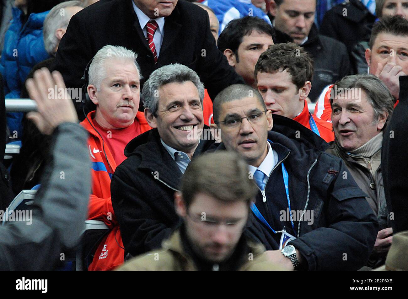 Handball France coach Claude Onesta attends the RBS Six Nations Rugby ...