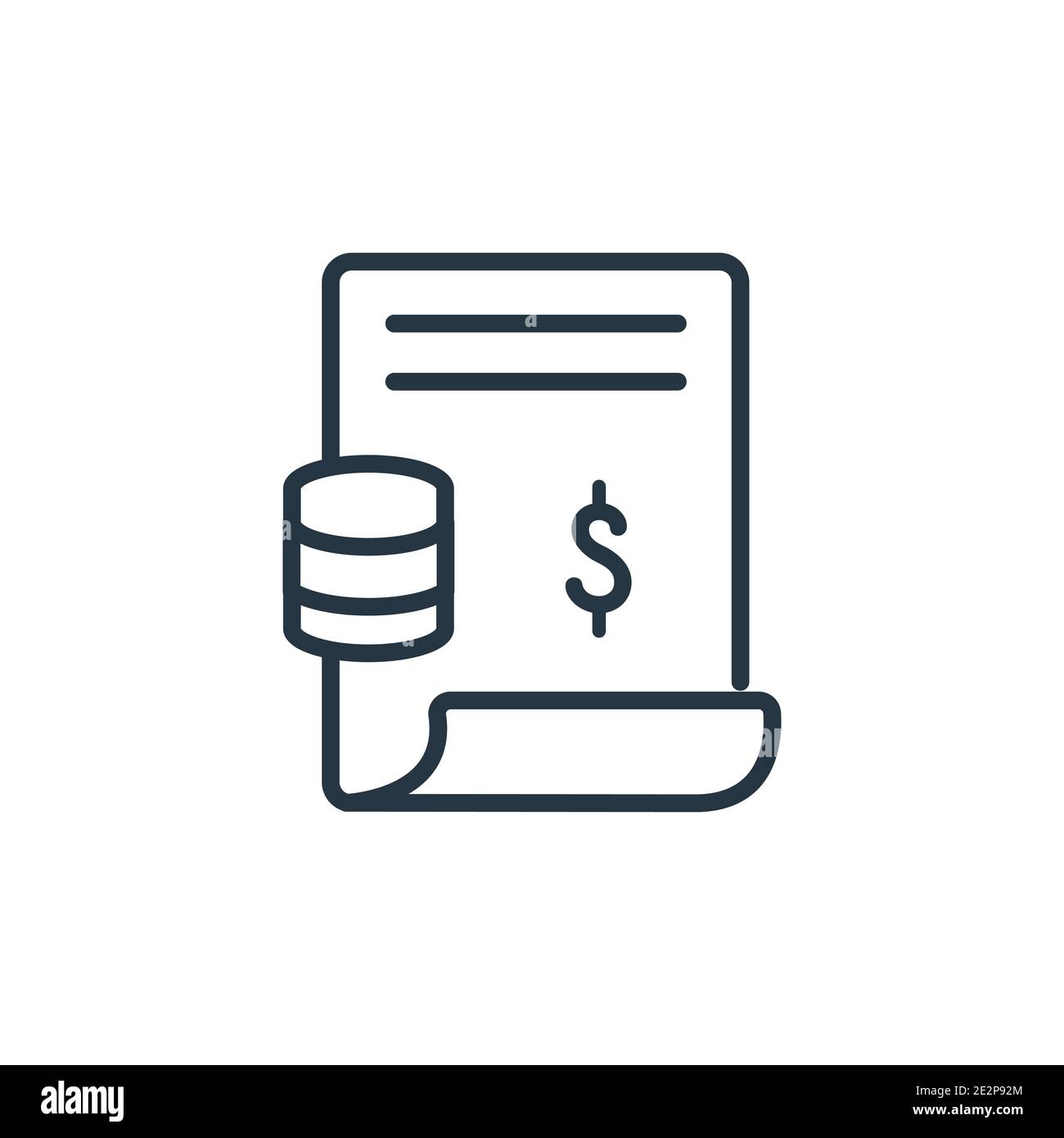 Statement outline vector icon. Thin line black statement icon, flat ...
