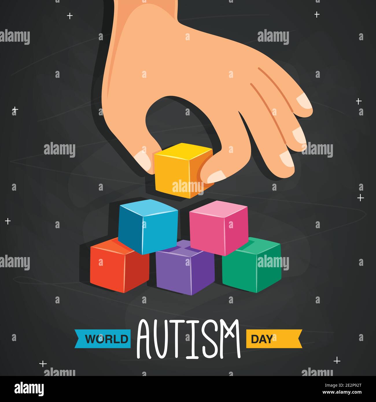 Concept Drawing of Autism Awareness Stock Vector Image & Art - Alamy