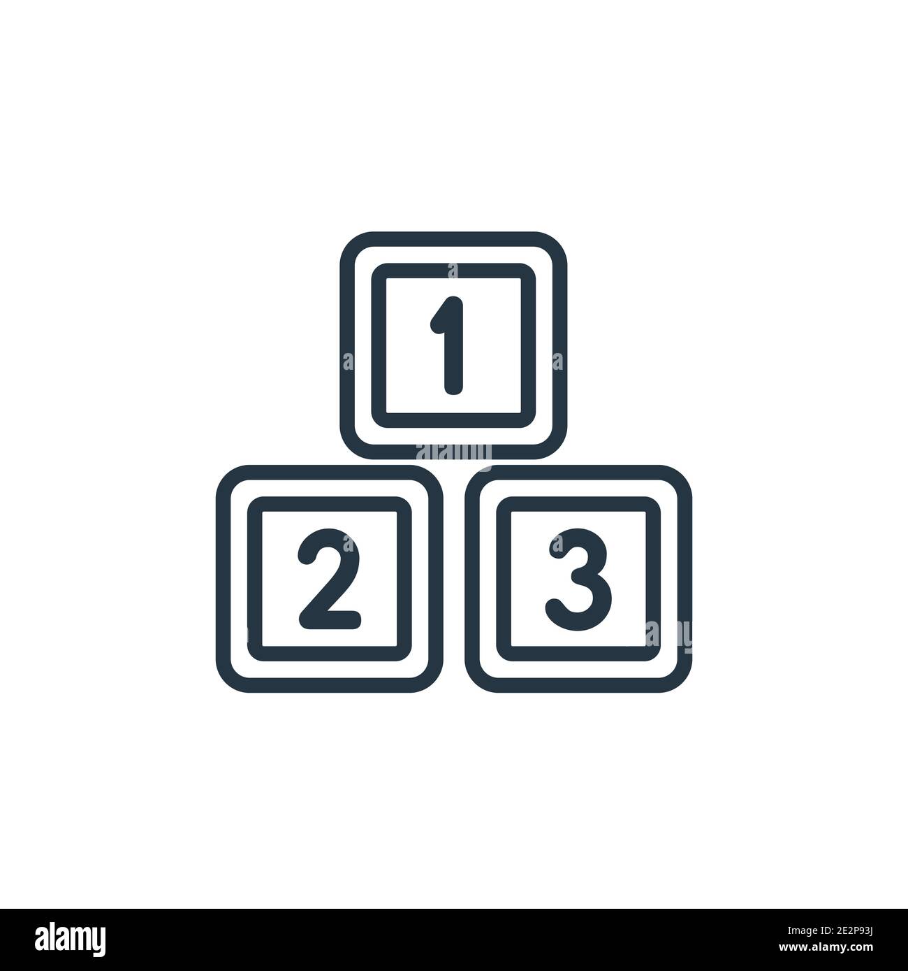 Numbers outline vector icon. Thin line black numbers icon, flat vector ...