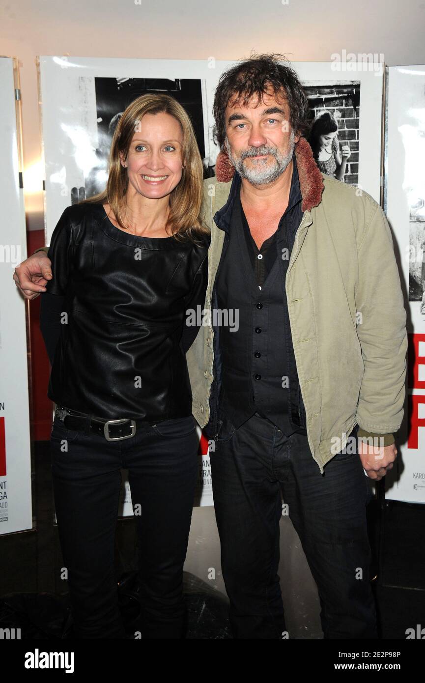Catherine Marchal and Olivier Marchal attending the premiere of 'Bus ...