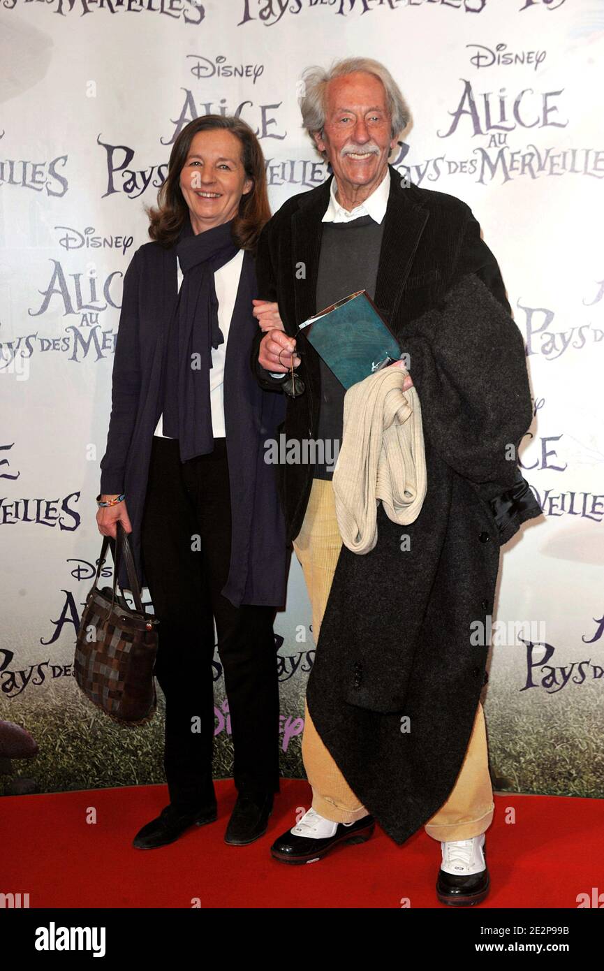 Jean Rochefort and his wife attending the premiere of 'Alice in ...