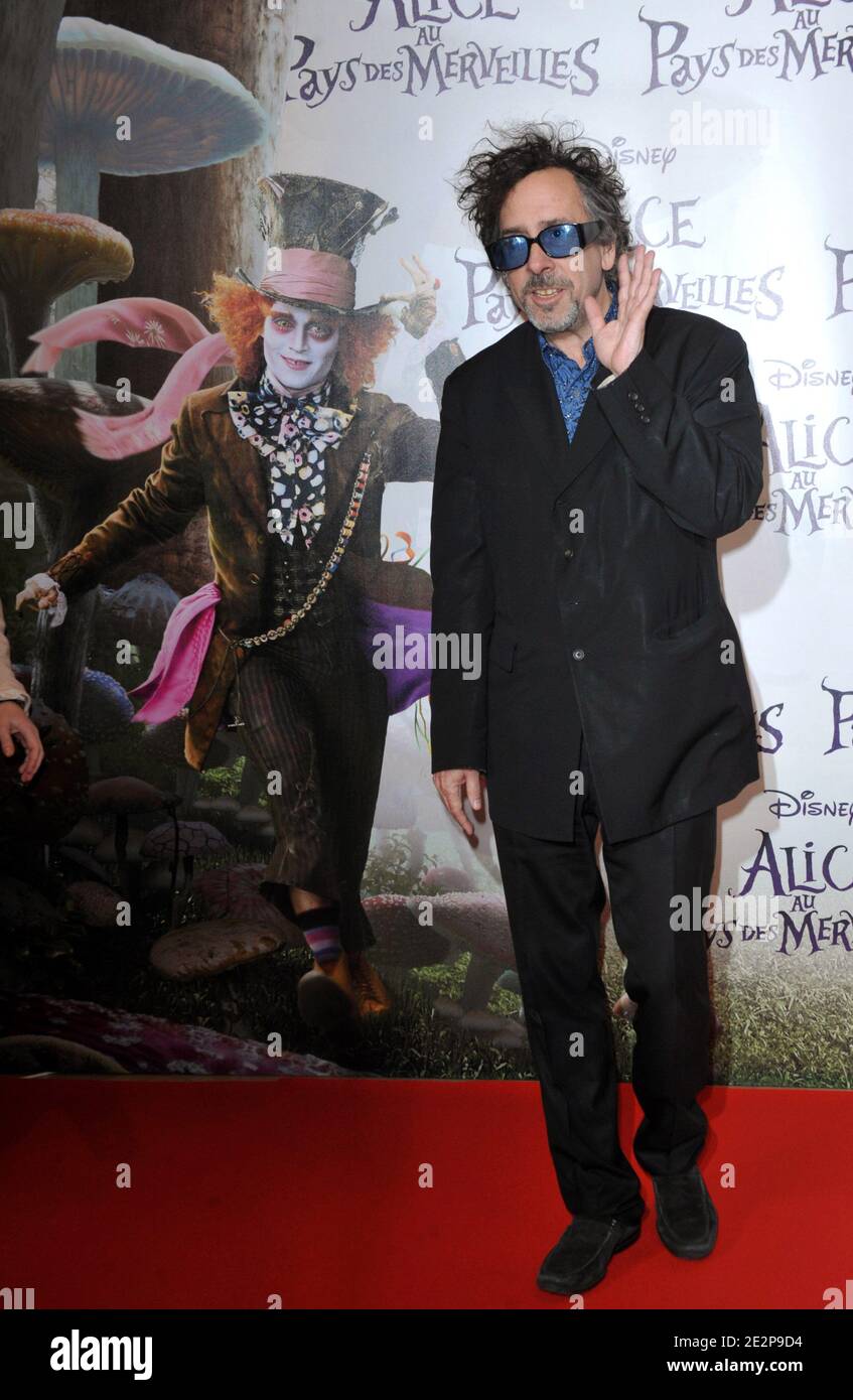 US director Tim Burton attending the premiere of 'Alice in Wonderland ...