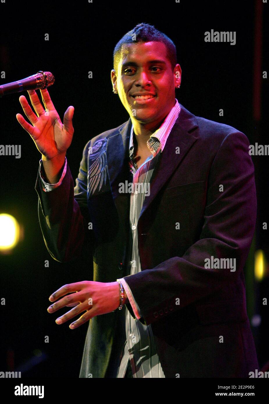 Haitian singer Mika performs during a unique benefit-concert for Haiti ...
