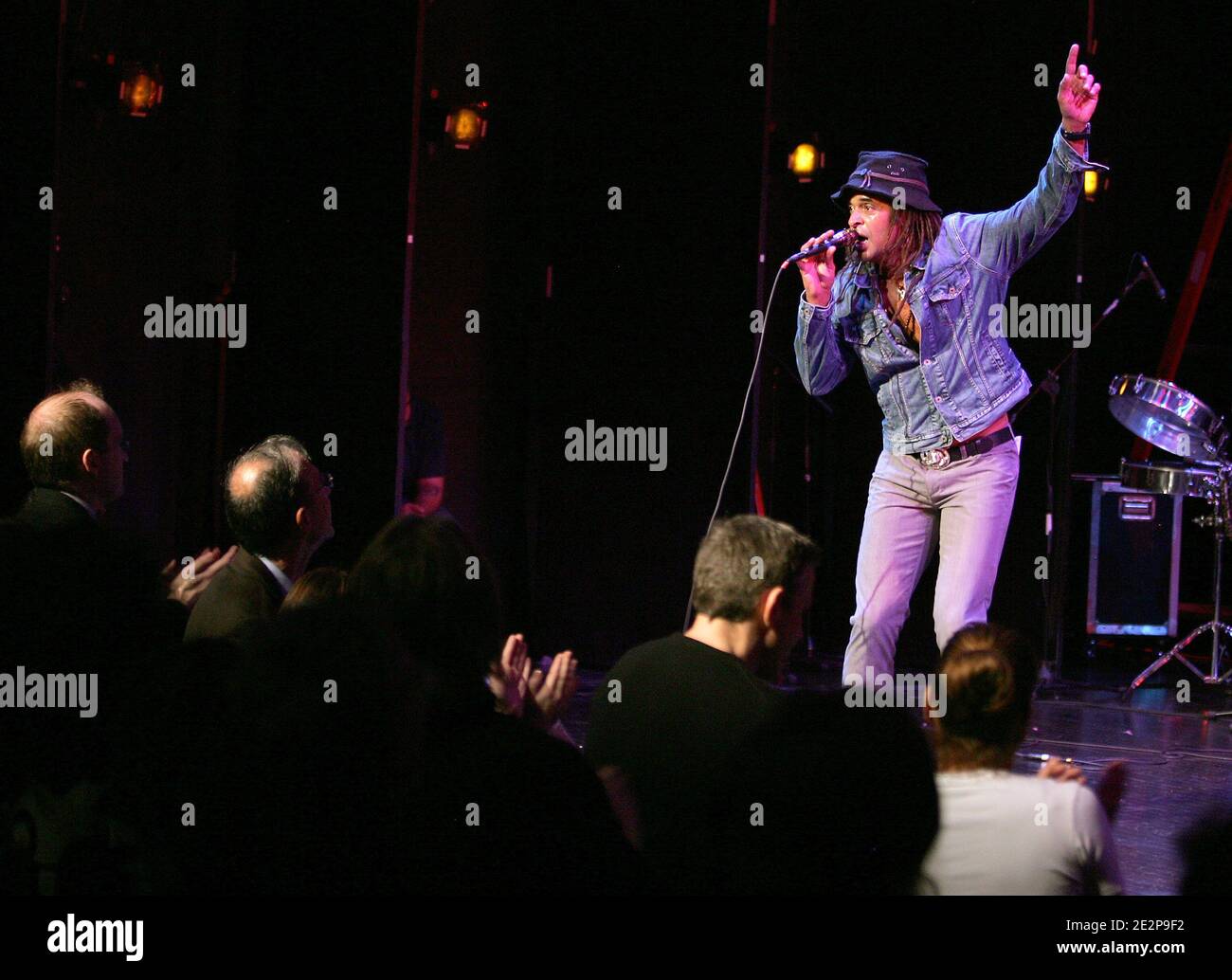 French singer Yannick Noah performs during a unique benefit-concert for ...