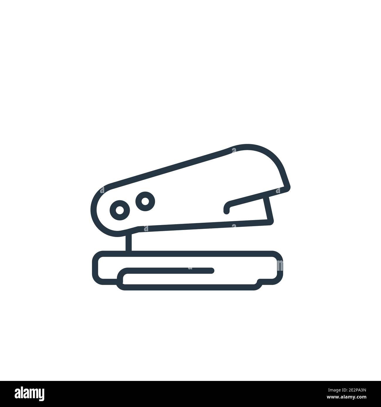 Stapler outline vector icon. Thin line black stapler icon, flat vector ...