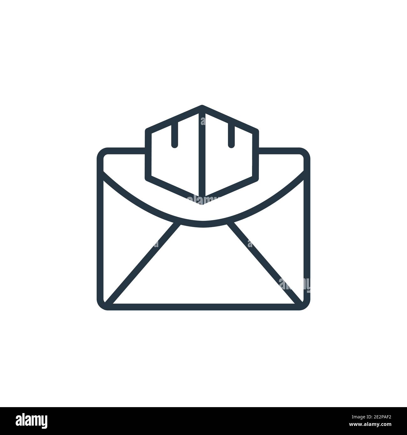 Air mail outline vector icon. Thin line black air mail icon, flat ...