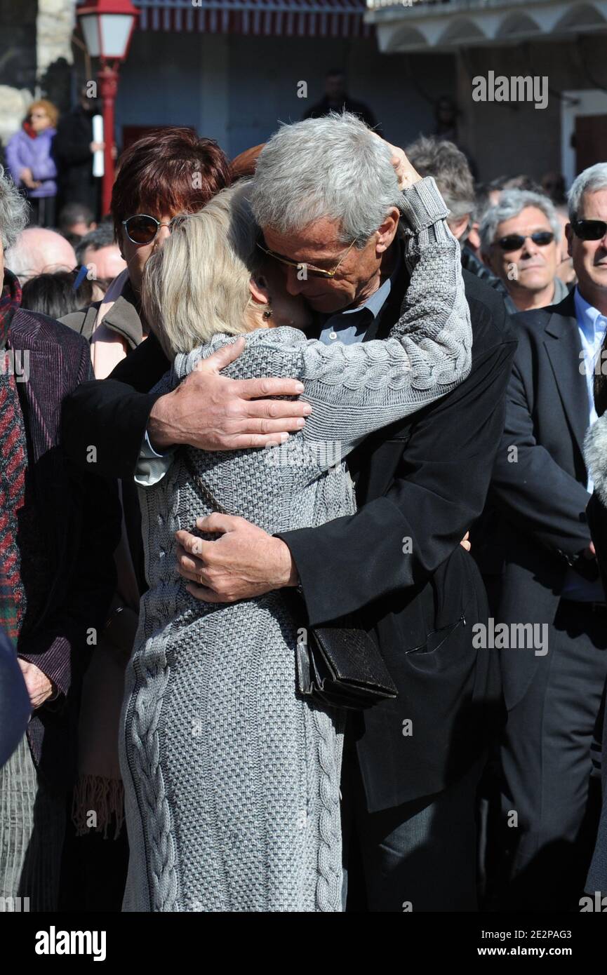 Colette, the companion of French singer Jean Ferrat attends a ceremony ...