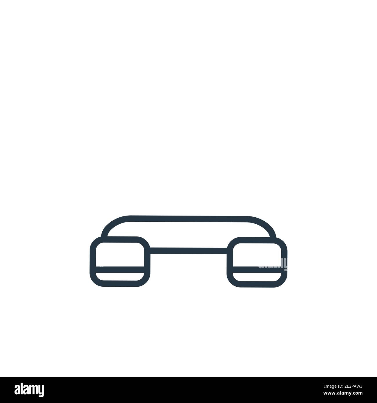 Telephone outline vector icon. Thin line black telephone icon, flat ...