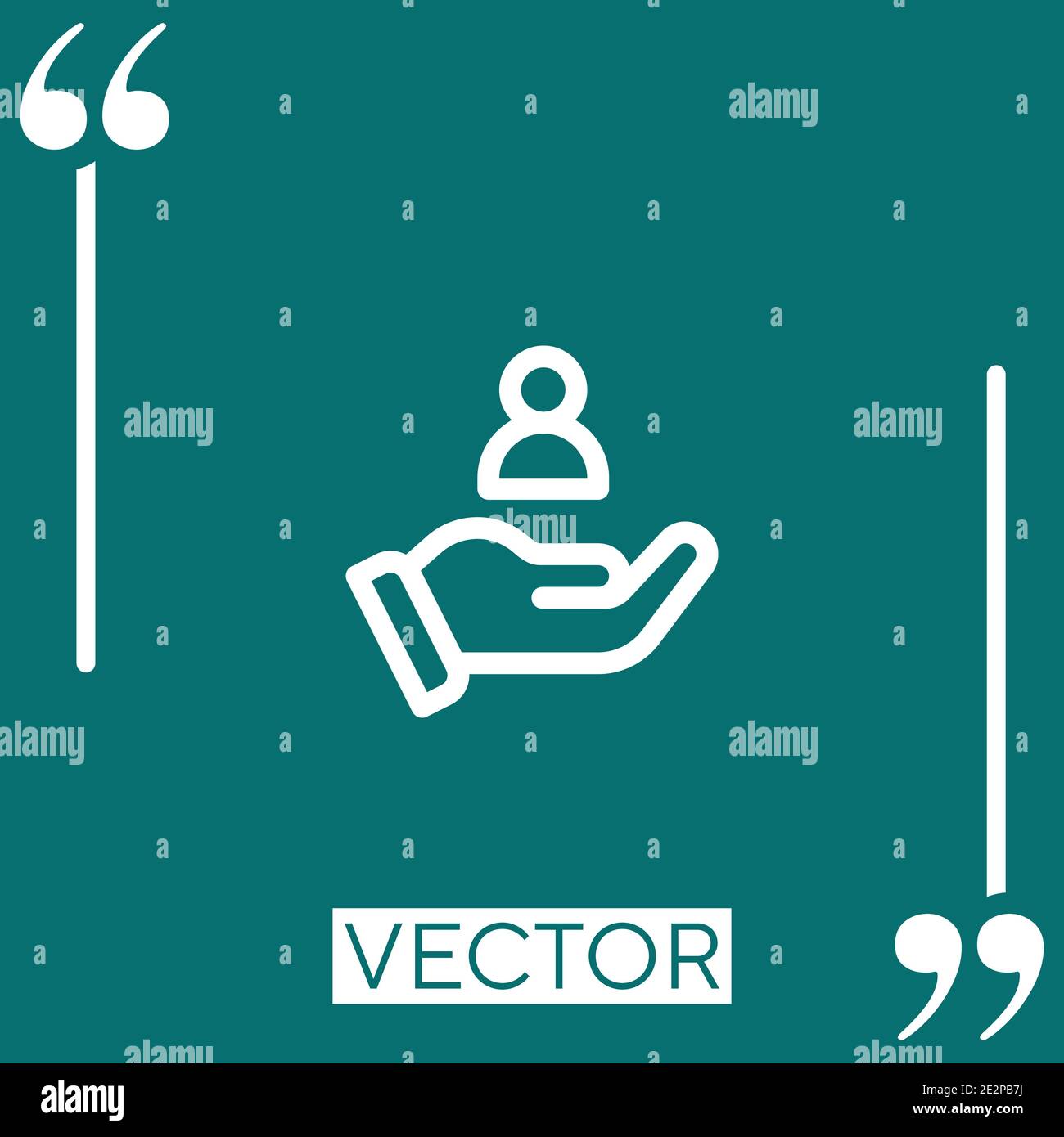 customer vector icon Linear icon. Editable stroked line Stock Vector ...