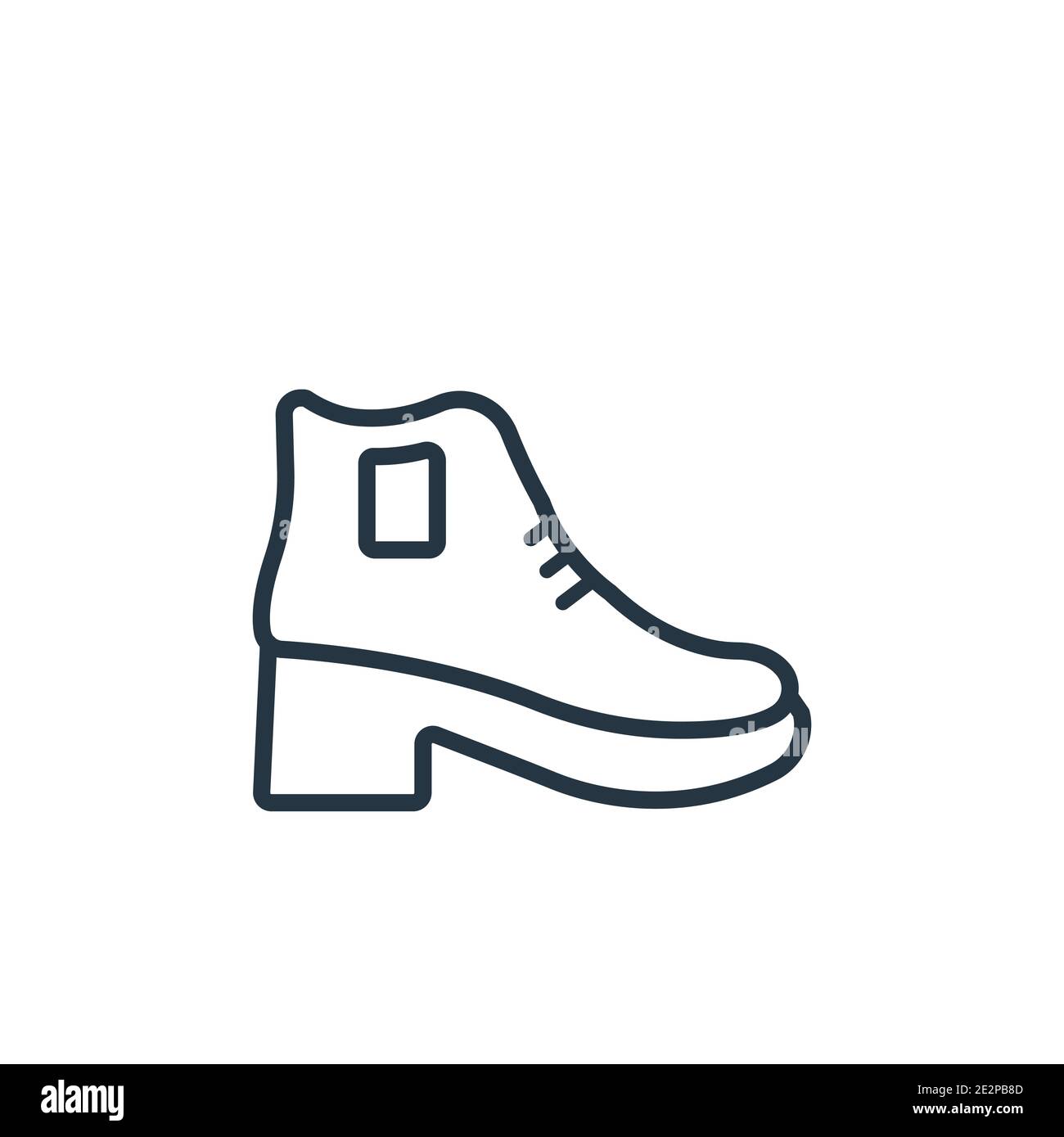 Leather chelsea boots outline vector icon. Thin line black leather ...
