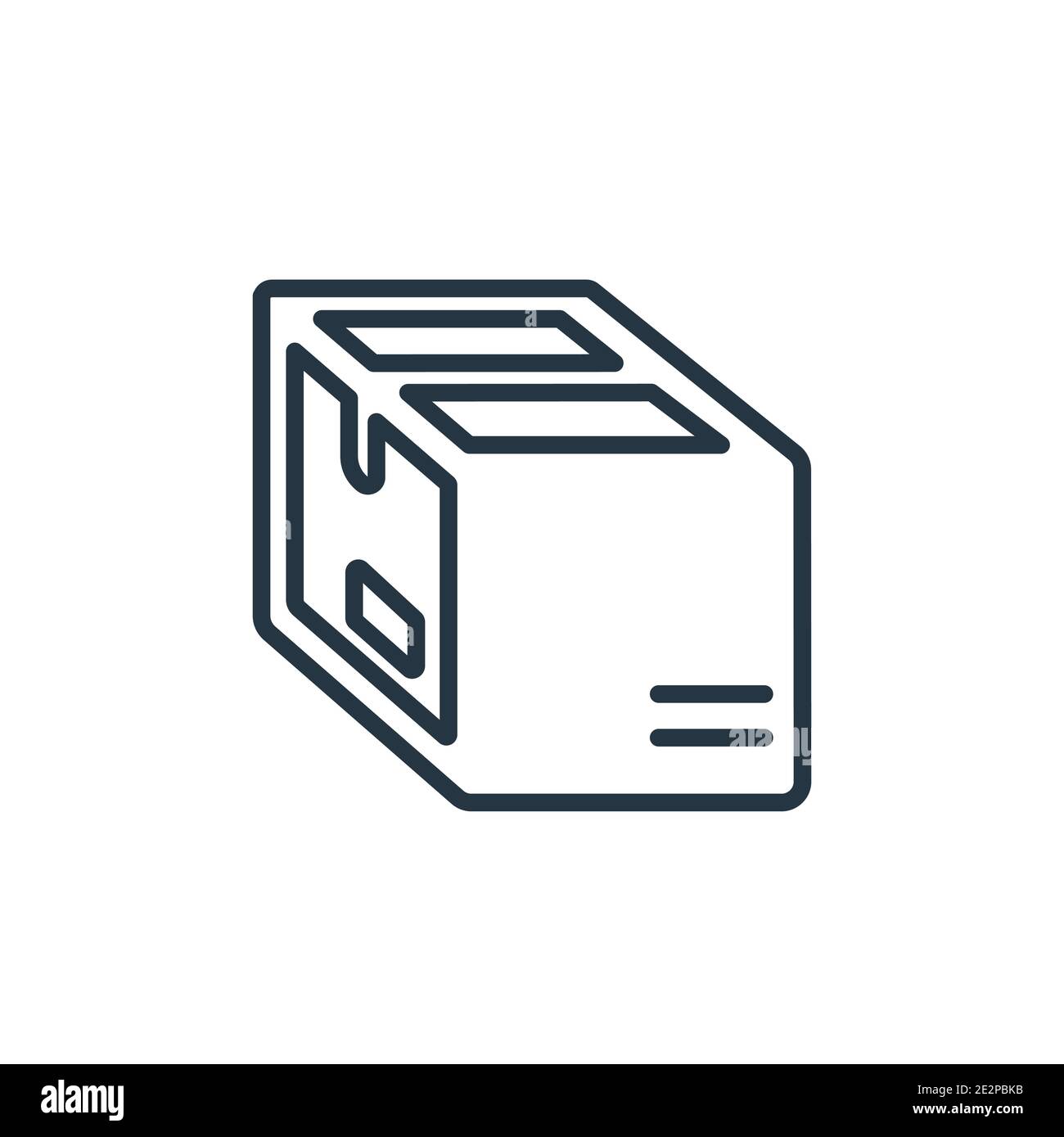 Parcel outline vector icon. Thin line black parcel icon, flat vector ...