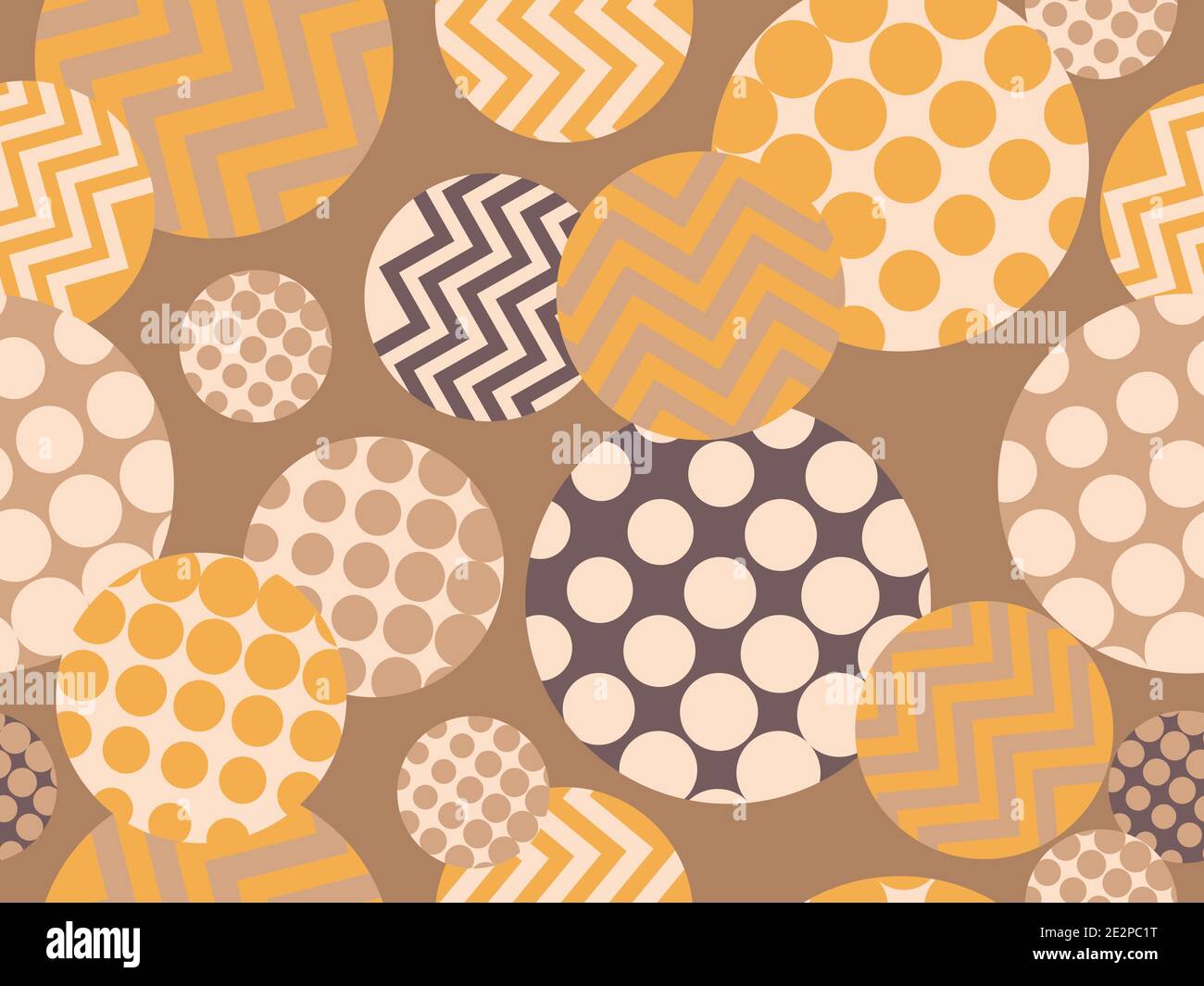 Circles with geometric pattern, seamless background in 80s style for ...