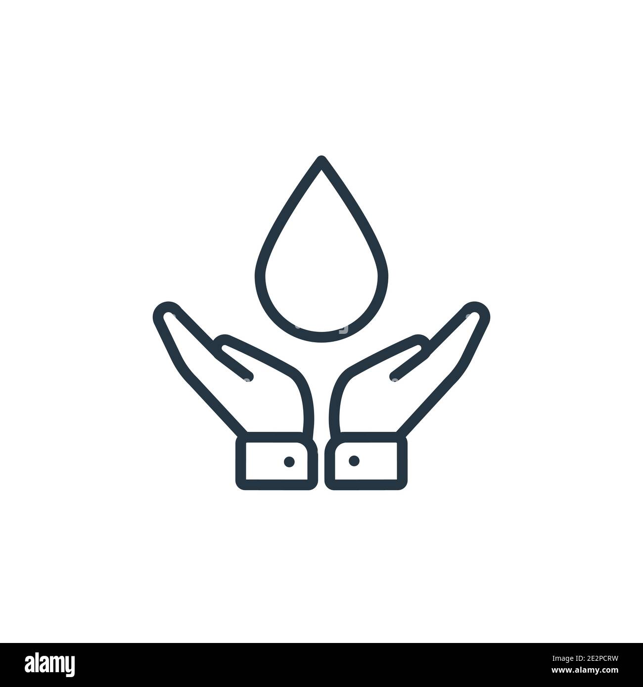 Save water outline vector icon. Thin line black save water icon, flat ...
