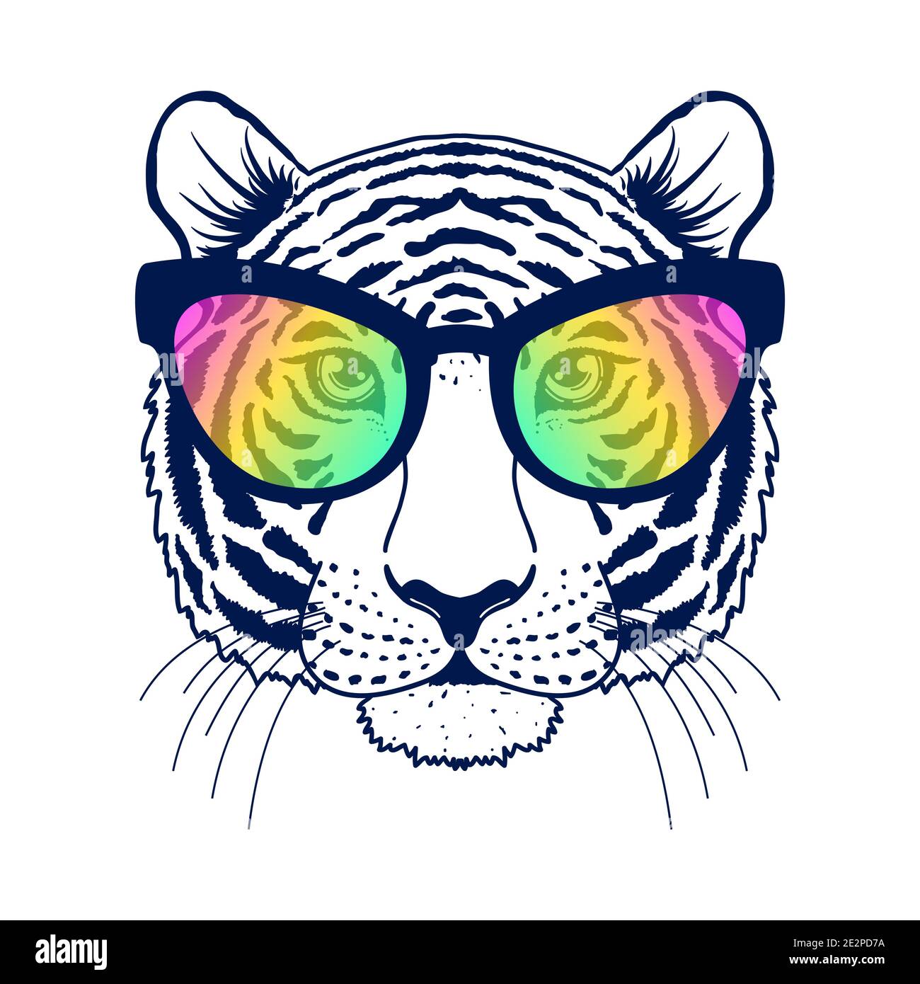 Tiger with sunglasses Stock Vector Image & Art - Alamy