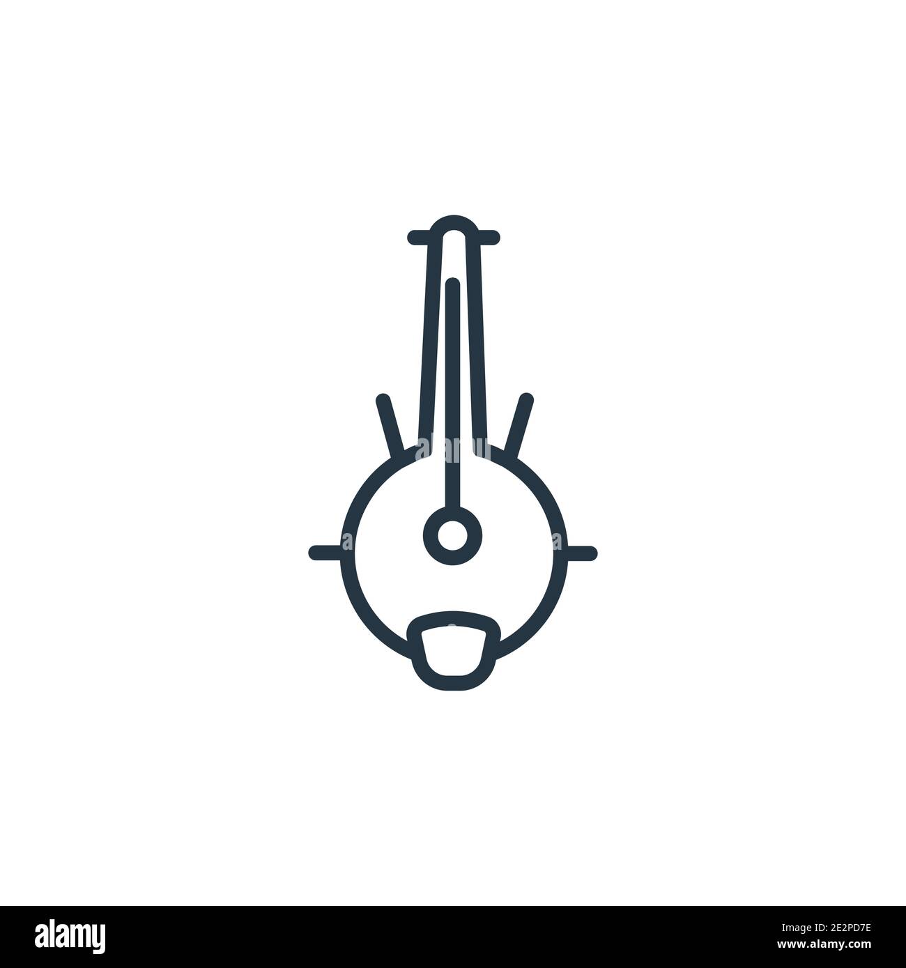 Kora outline vector icon. Thin line black kora icon, flat vector simple ...