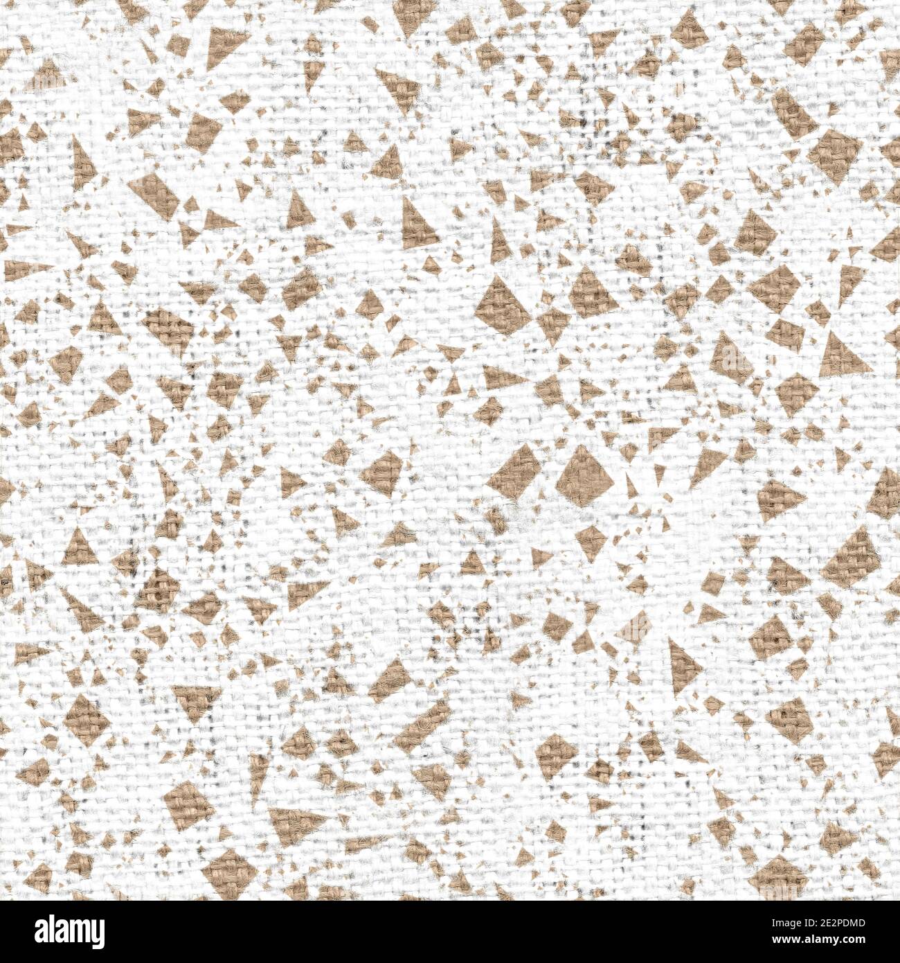 Seamless burlap with white paint pattern overlay Stock Photo - Alamy