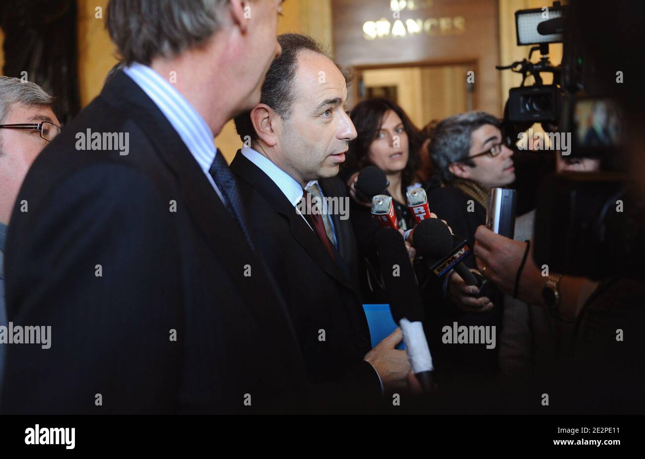 French President of the UMP group at the National Assembly Jean ...