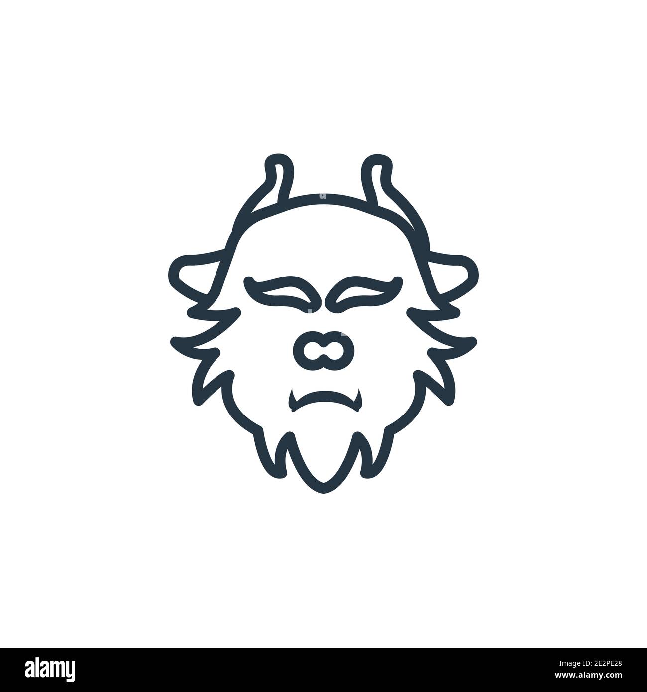 Beast outline vector icon. Thin line black beast icon, flat vector ...