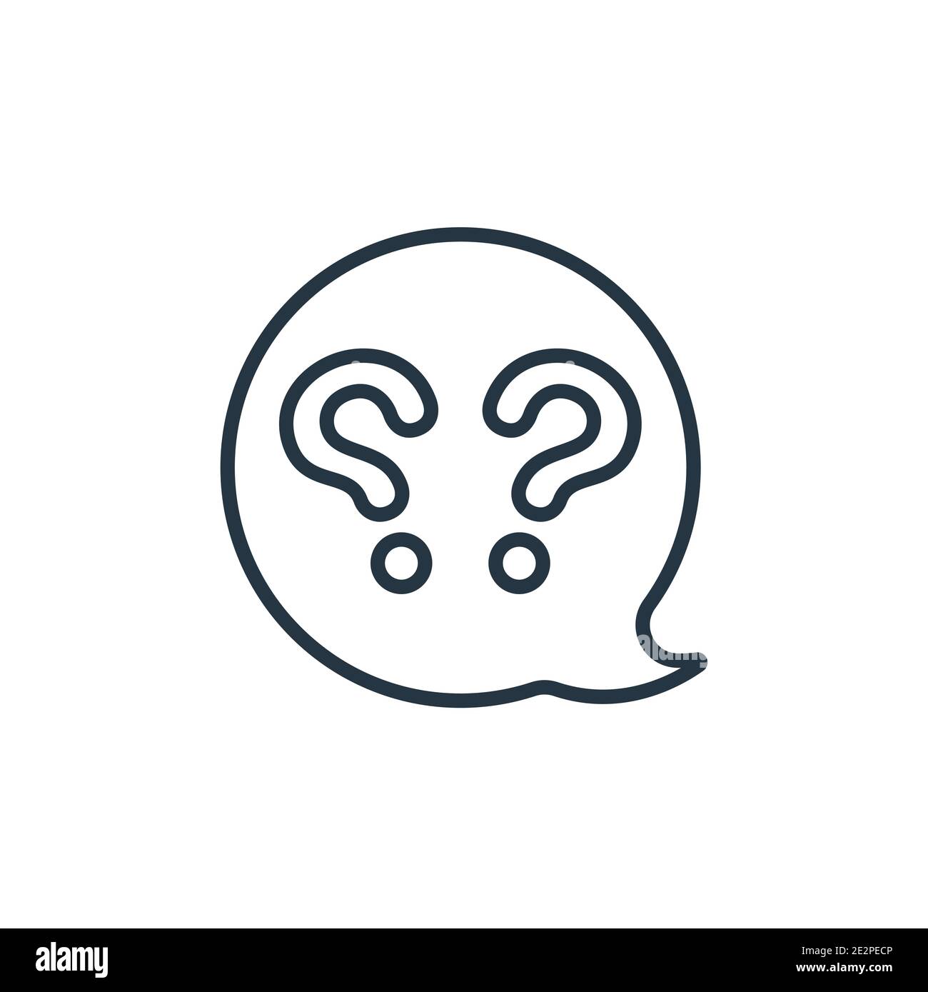 Question outline vector icon. Thin line black question icon, flat ...