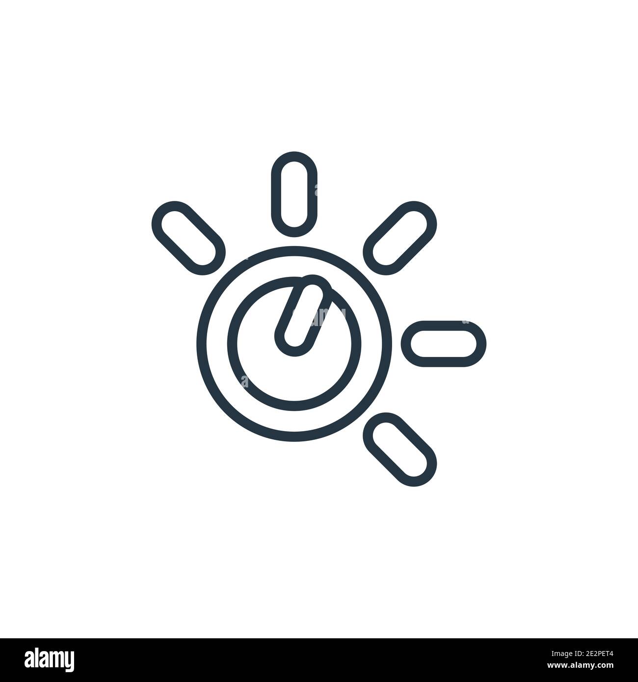 Dimmer outline vector icon. Thin line black dimmer icon, flat vector ...