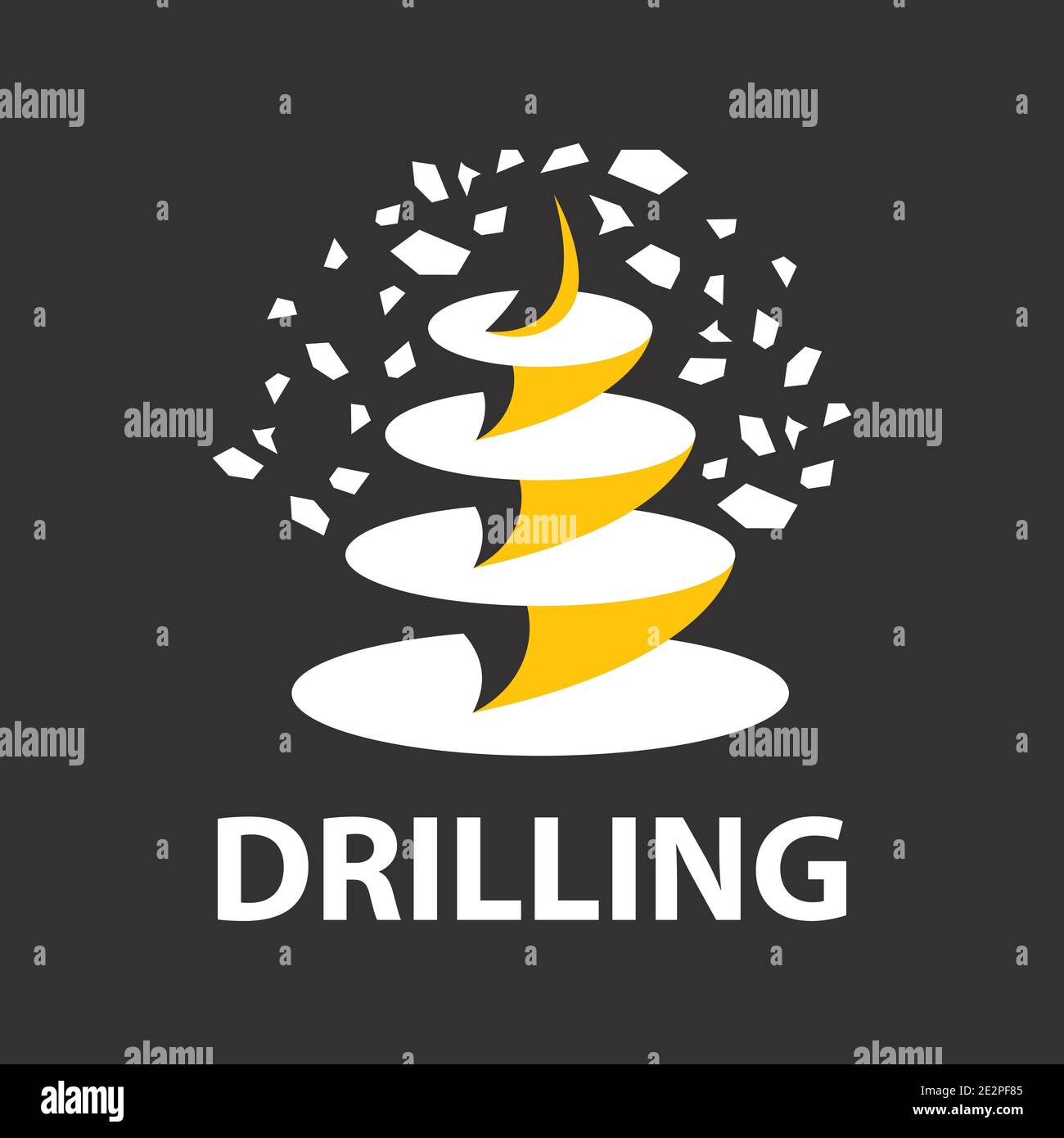 Vector logo of drilling, geodetic works Stock Vector Image & Art - Alamy