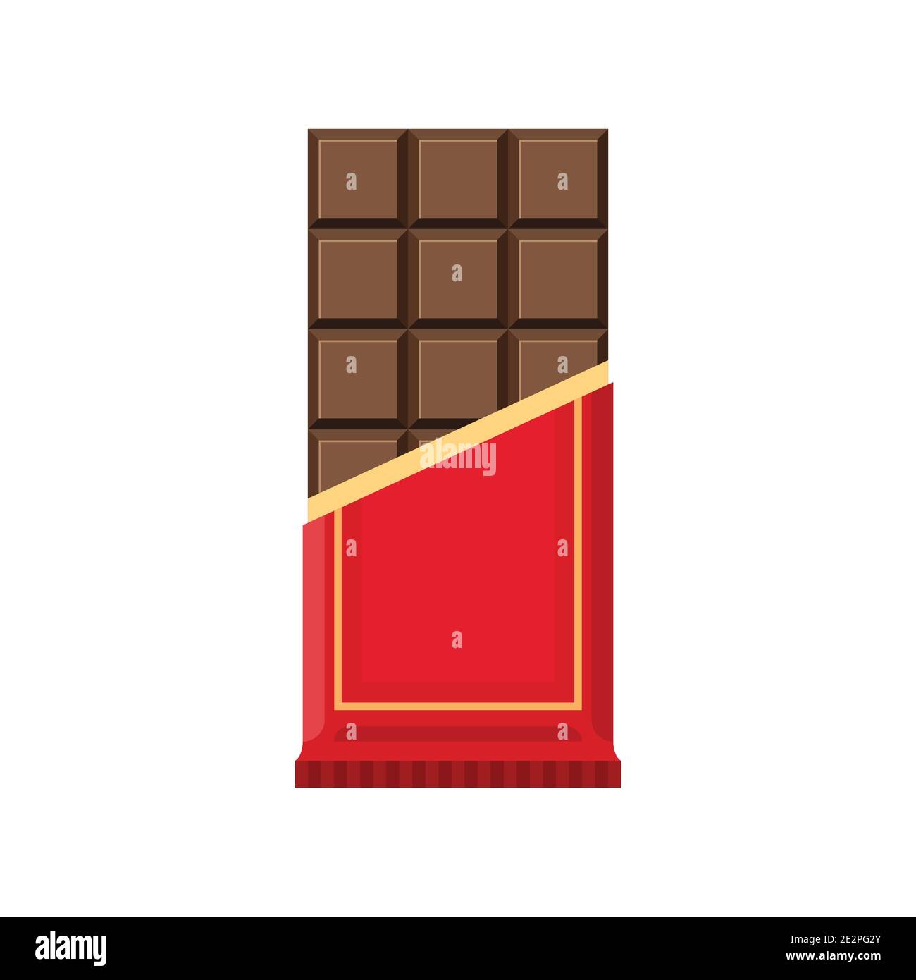 Chocolate bar vector illustration isolated on white background Stock ...