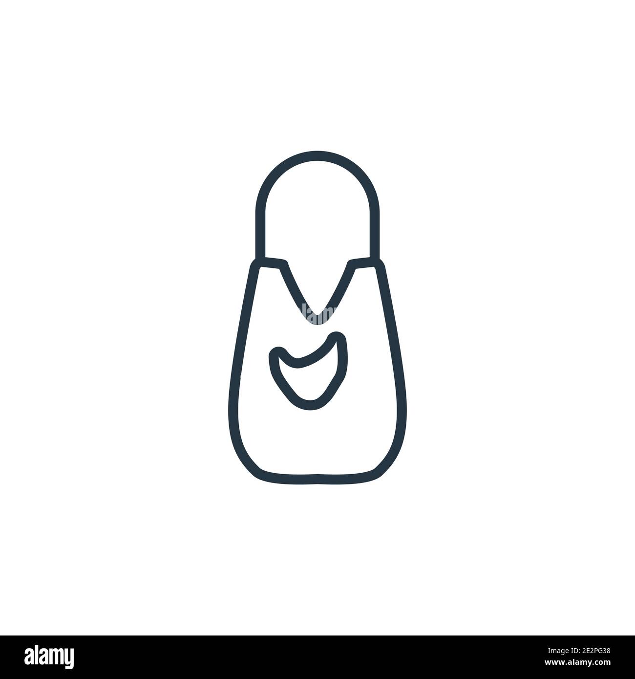 Hobo shoulder bag outline vector icon. Thin line black hobo shoulder bag icon, flat vector ...