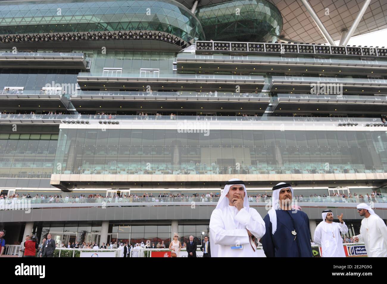 Atmosphere at the Meydan racetrack, just inaugurated in Dubai, United ...