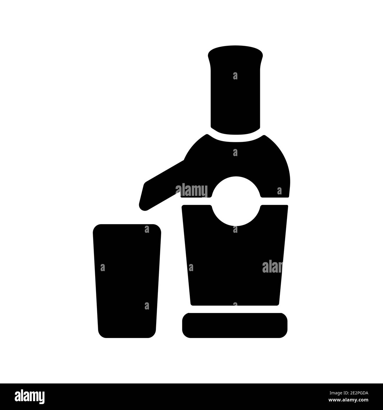 Electric juicer vector glyph icon. Kitchen appliance. Graph symbol for ...