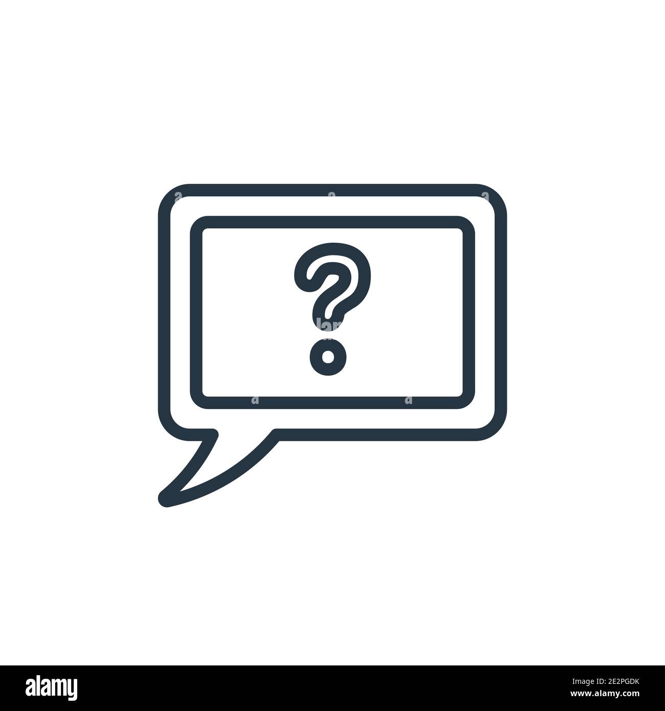 Unknown topic outline vector icon. Thin line black unknown topic icon ...