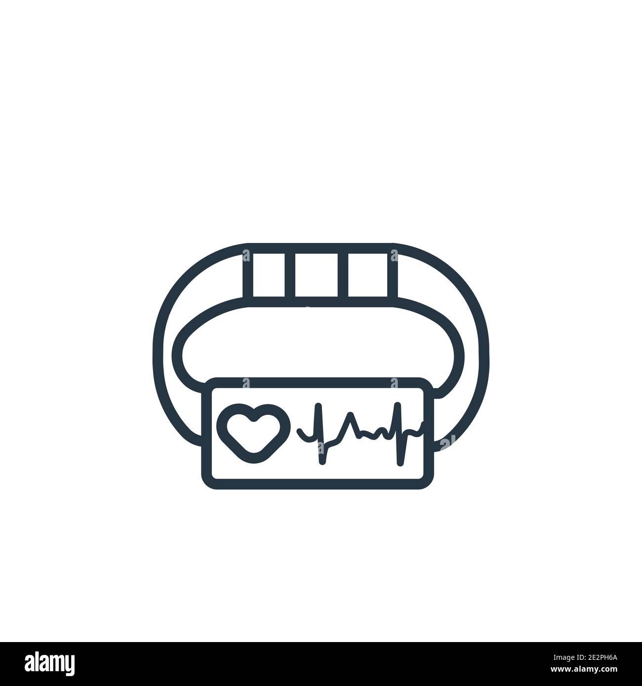 Activity tracker outline vector icon. Thin line black activity tracker ...