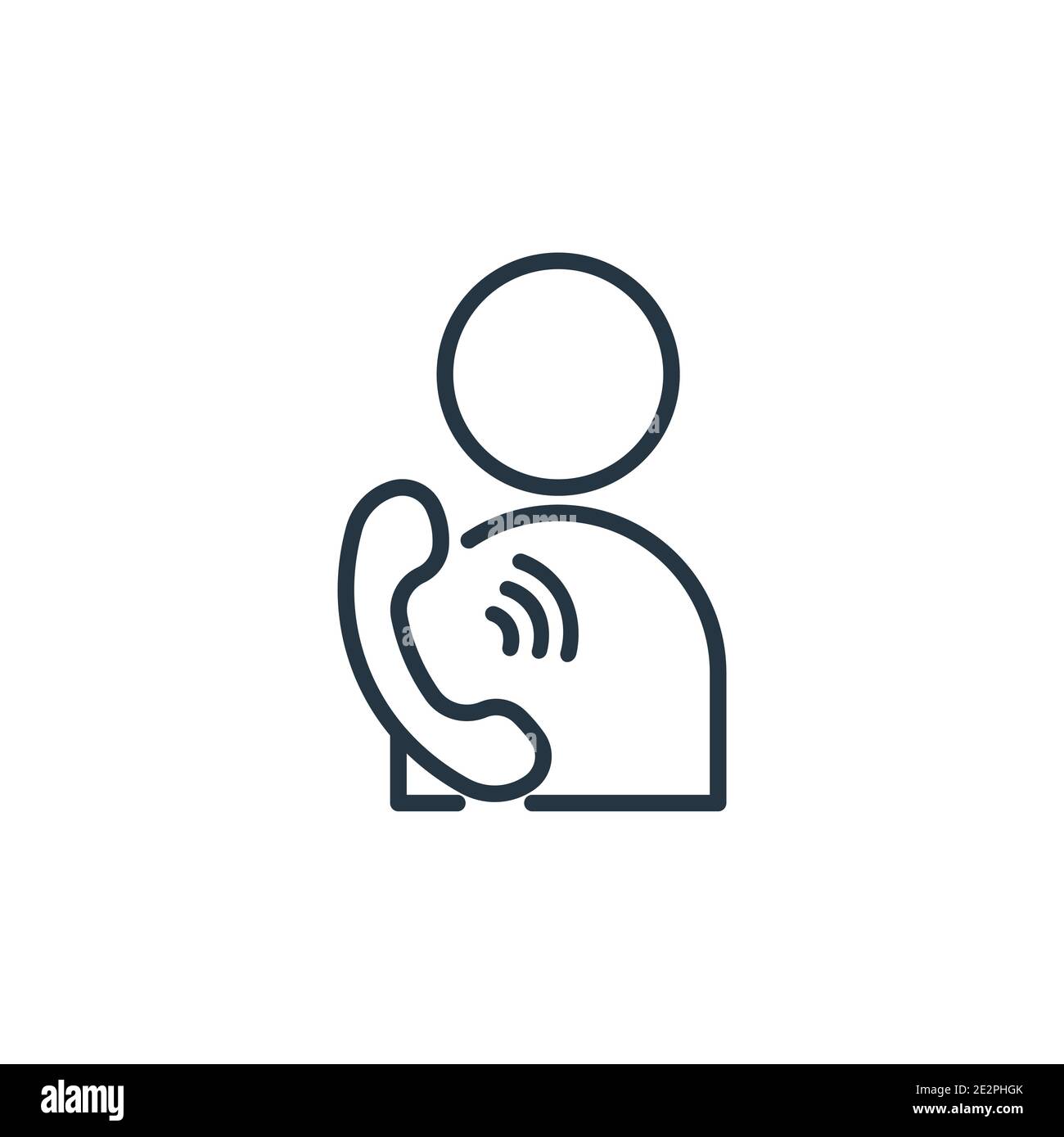 Telephone outline vector icon. Thin line black telephone icon, flat ...