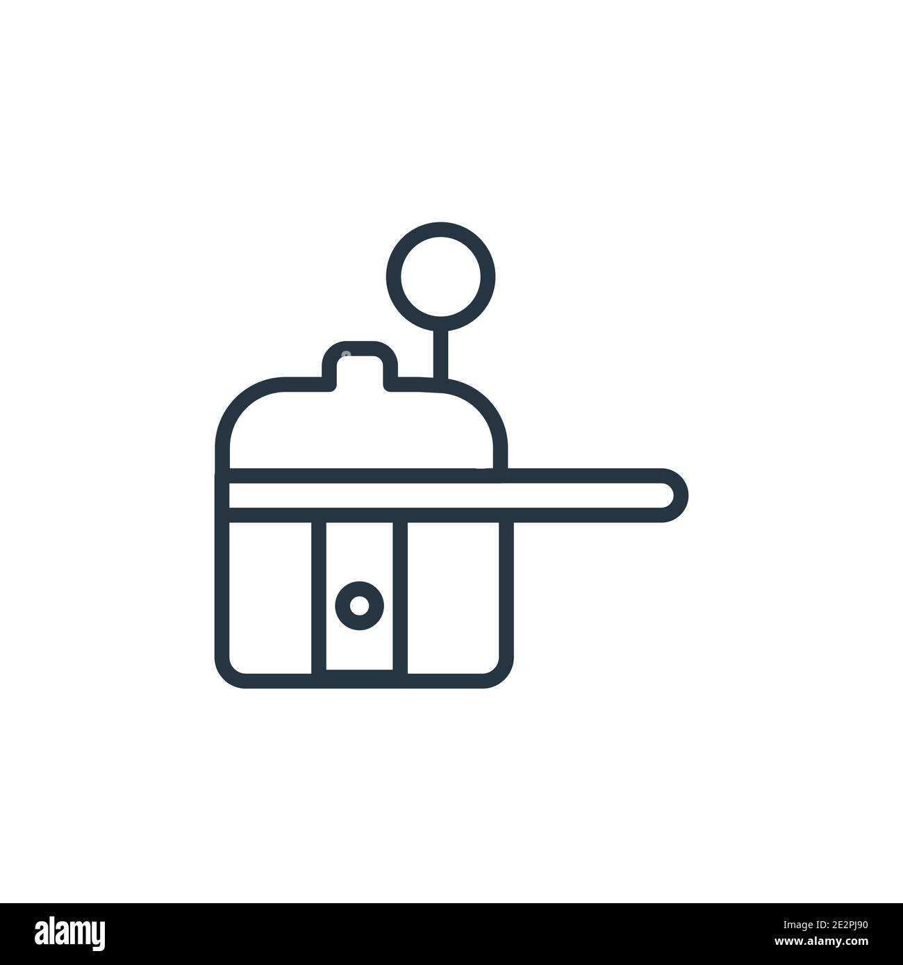 Pressure cooker outline vector icon. Thin line black pressure cooker ...