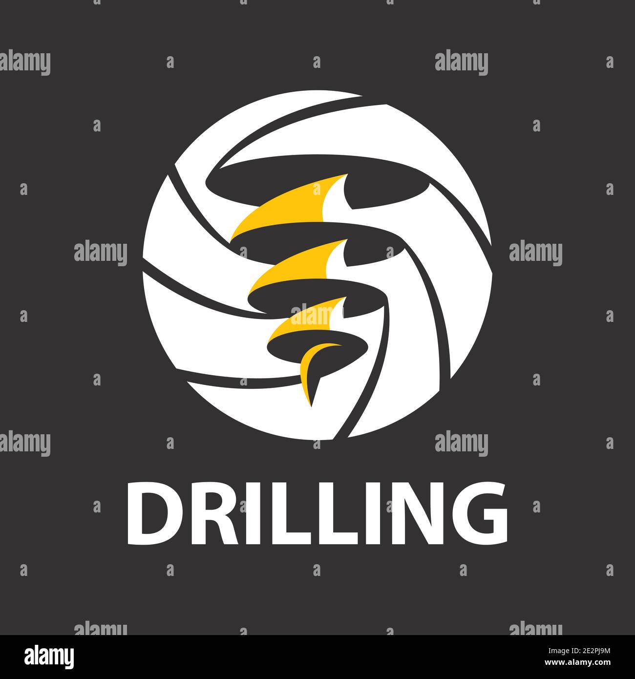 Vector logo of drilling, geodetic works Stock Vector Image & Art - Alamy