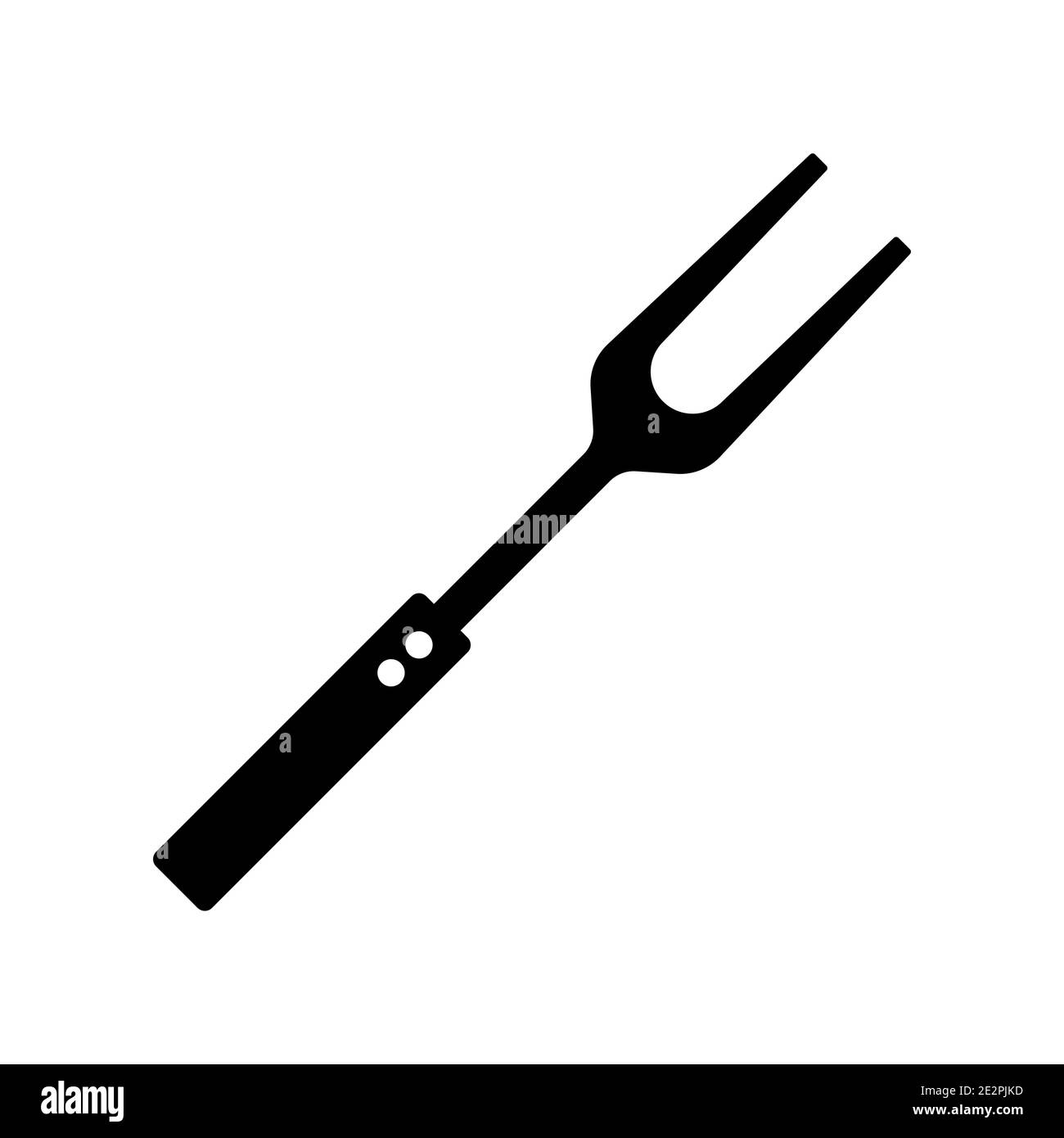 Bbq fork vector glyph icon. Kitchen appliance. Graph symbol for cooking ...