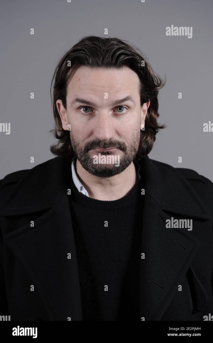 EXCLUSIVE. Frederic Beigbeder posing prior the 'Romy Schneider and ...