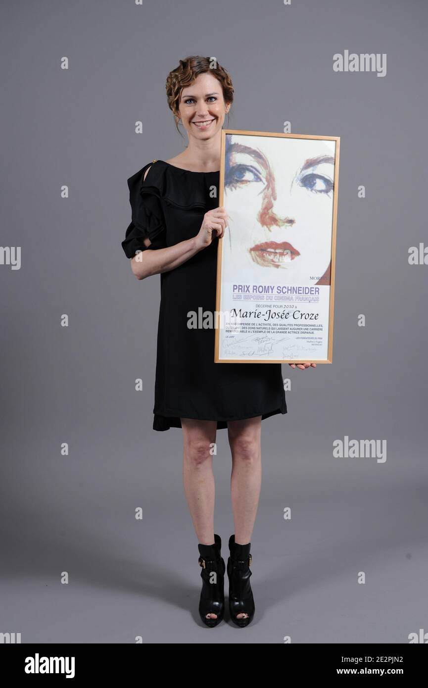 EXCLUSIVE. Marie-Josee Croze and Tahar Rahim posing prior to receive ...